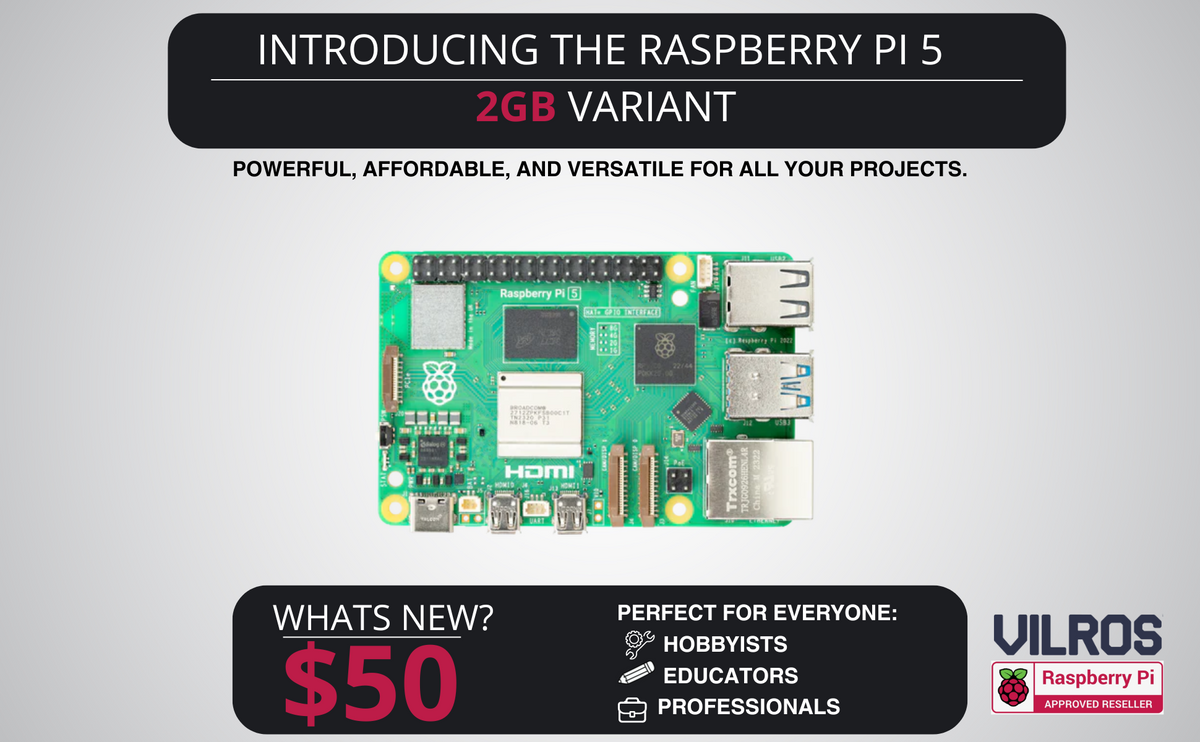 The New 2GB Raspberry Pi 5: Affordable Power for Everyone – Vilros.com
