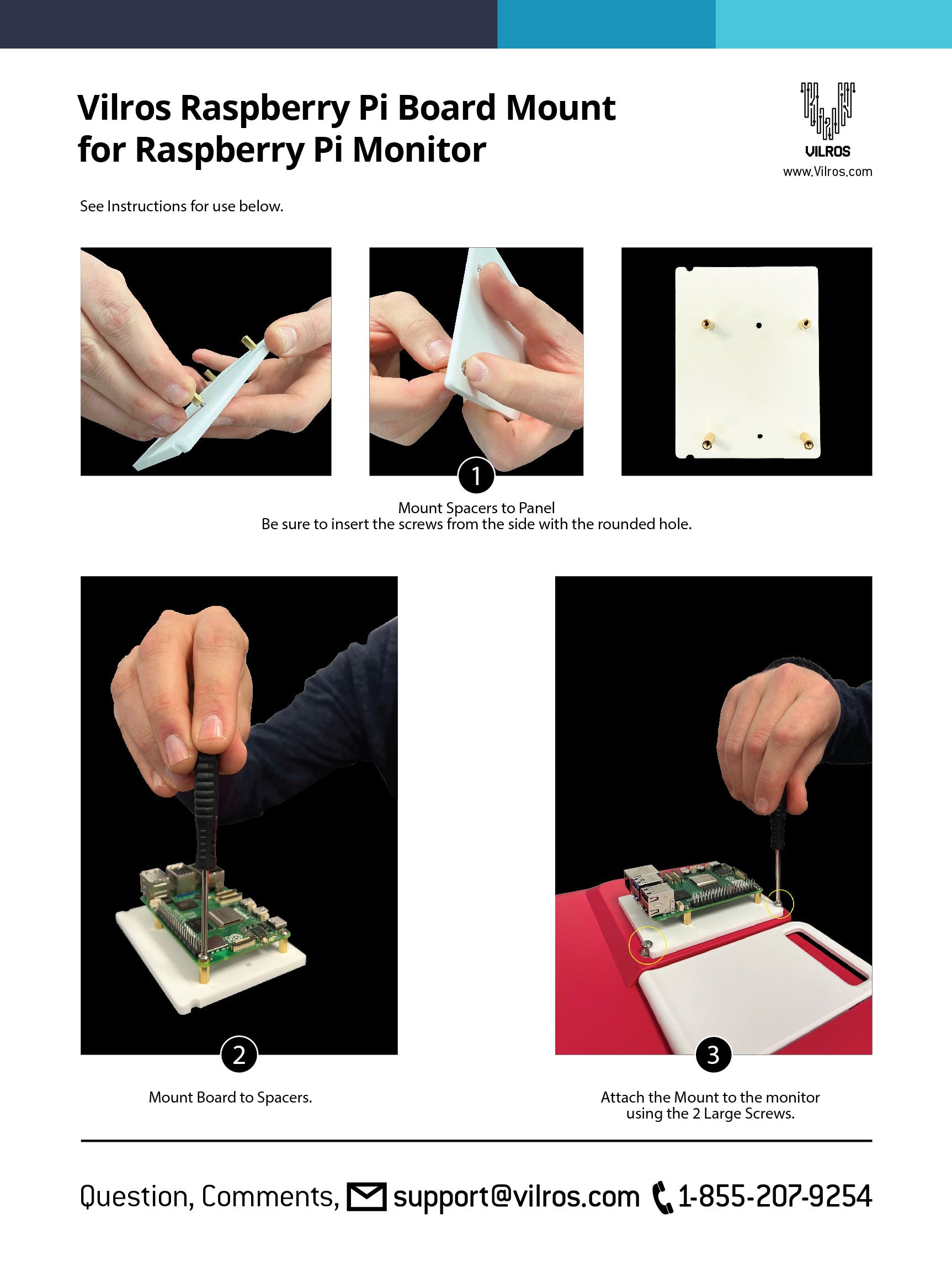 Vilros Raspberry Pi Board Mount for Raspberry Pi Monitor – Vilros.com